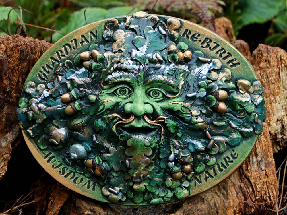 1. Taliesin Hand Made Green Man Sculpture - Spirit of the Green Man