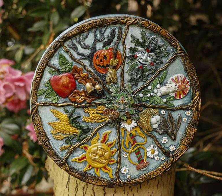 6. Green Man Wheel of the Year Sculpture - Spirit of the Green Man