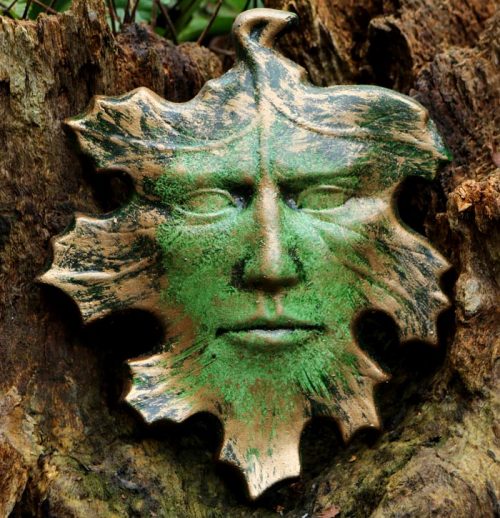 Face in the Leaves Green Man - Spirit of the Green Man