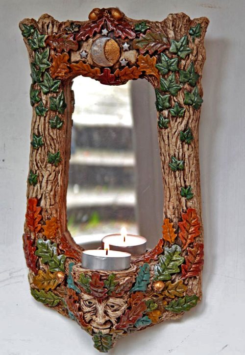 7. Green Man Mirror - Autumn Finish. - Spirit of the Green Man