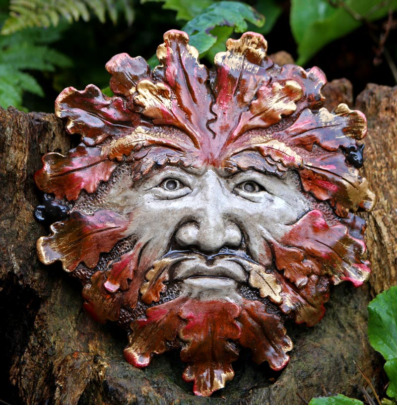 Green Man and Mouse - autumn colours. - Spirit of the Green Man