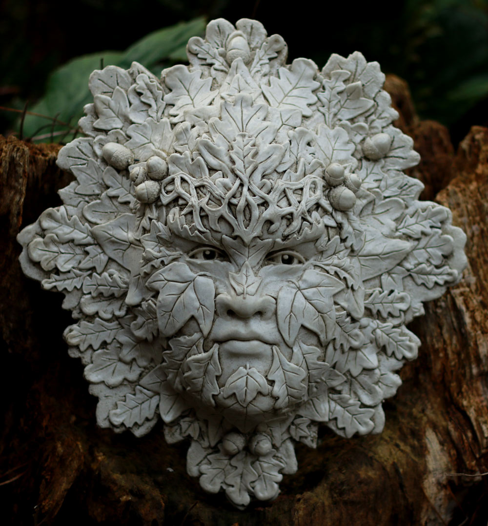 5. Marion Green Lady Sculpture: marble finish - Spirit of the Green Man