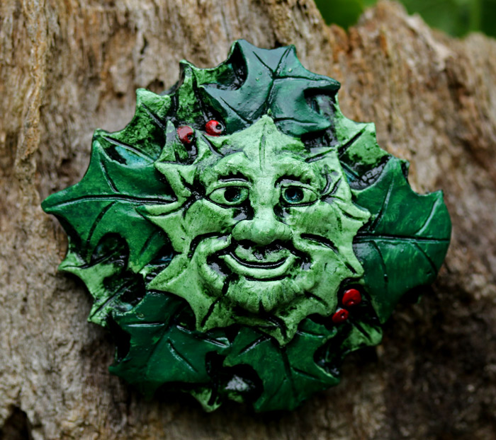 The Holly King Green Man Sculpture - Spirit of the Green Man
