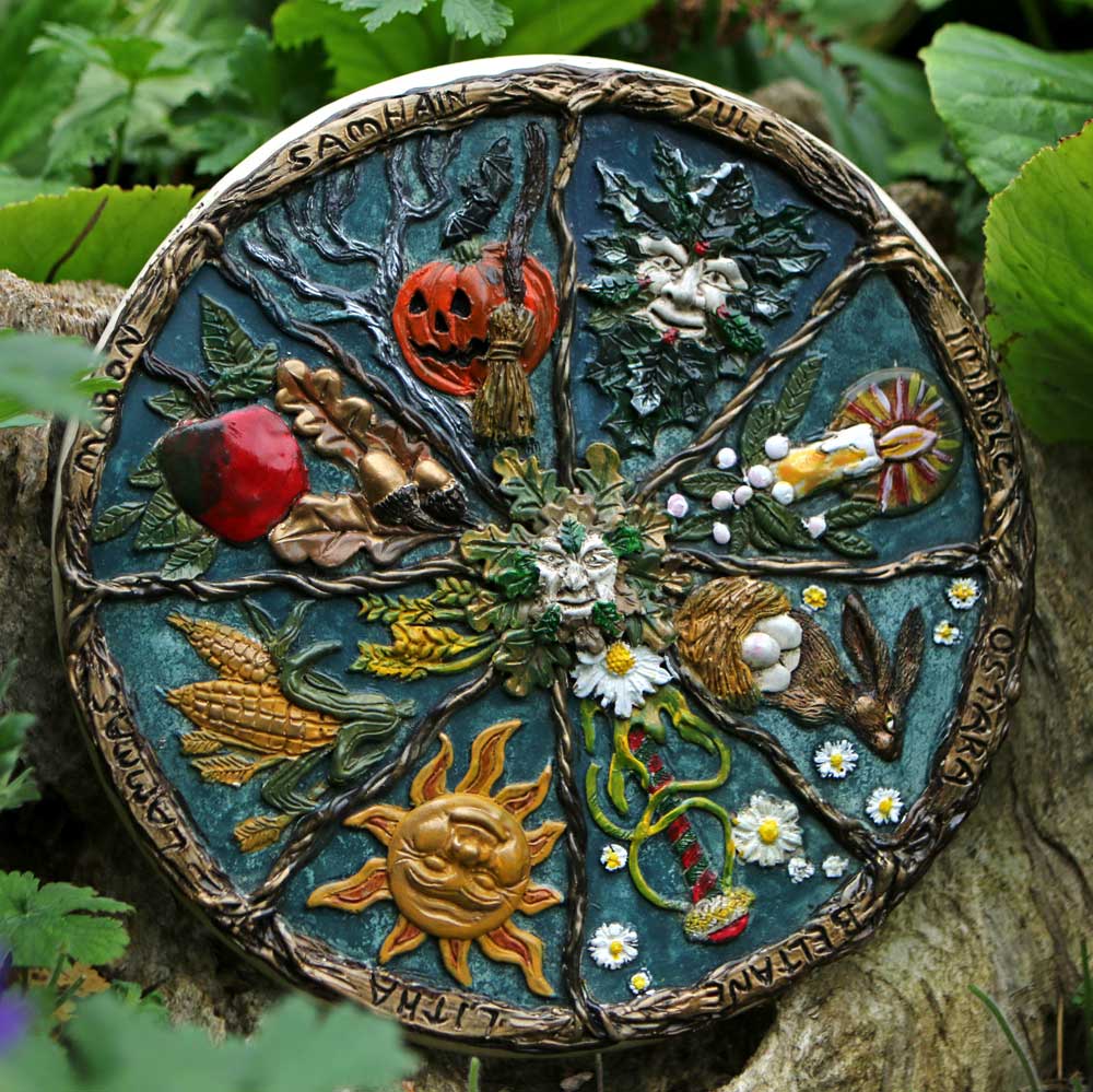 6. Green Man Wheel of the Year Sculpture - Spirit of the Green Man