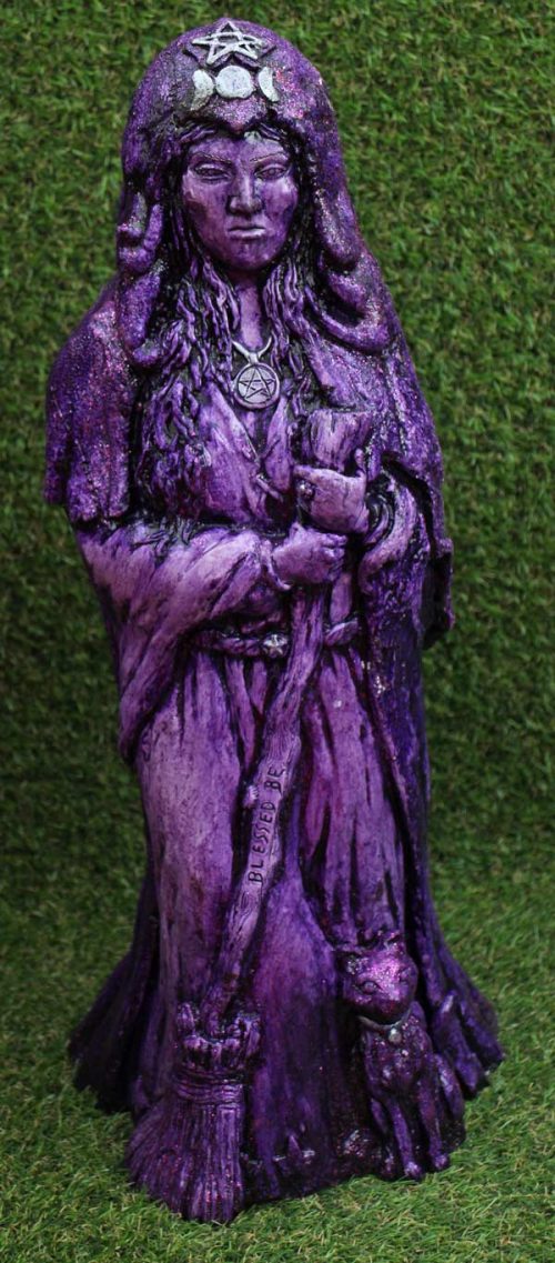 Cerridwen Witch Sorceress Sculpture: purple finish. Tall Sculpture ...