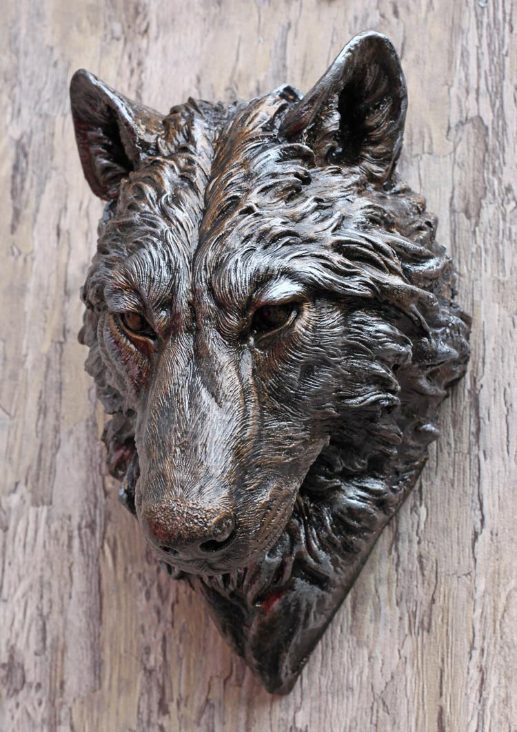 Shadowdancer Wolf Bust - Spirit of the Green Man