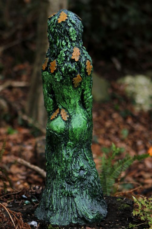 The Goddess of the Woods: Standing Green Lady Sculpture - Spirit of the ...