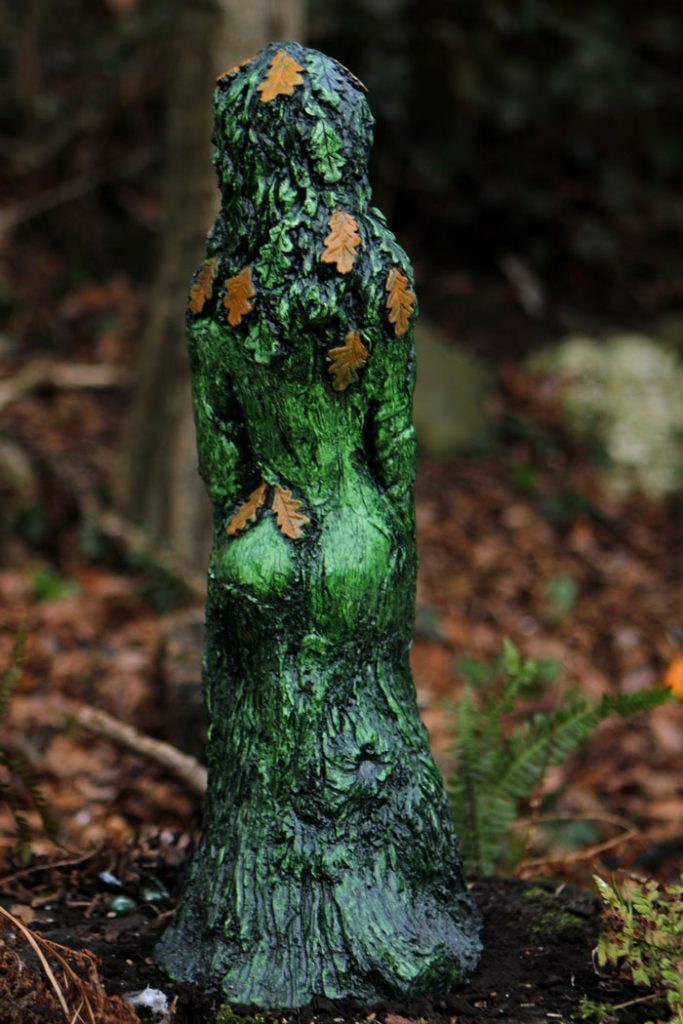The Goddess of the Woods: Standing Green Lady Sculpture - Spirit of the ...