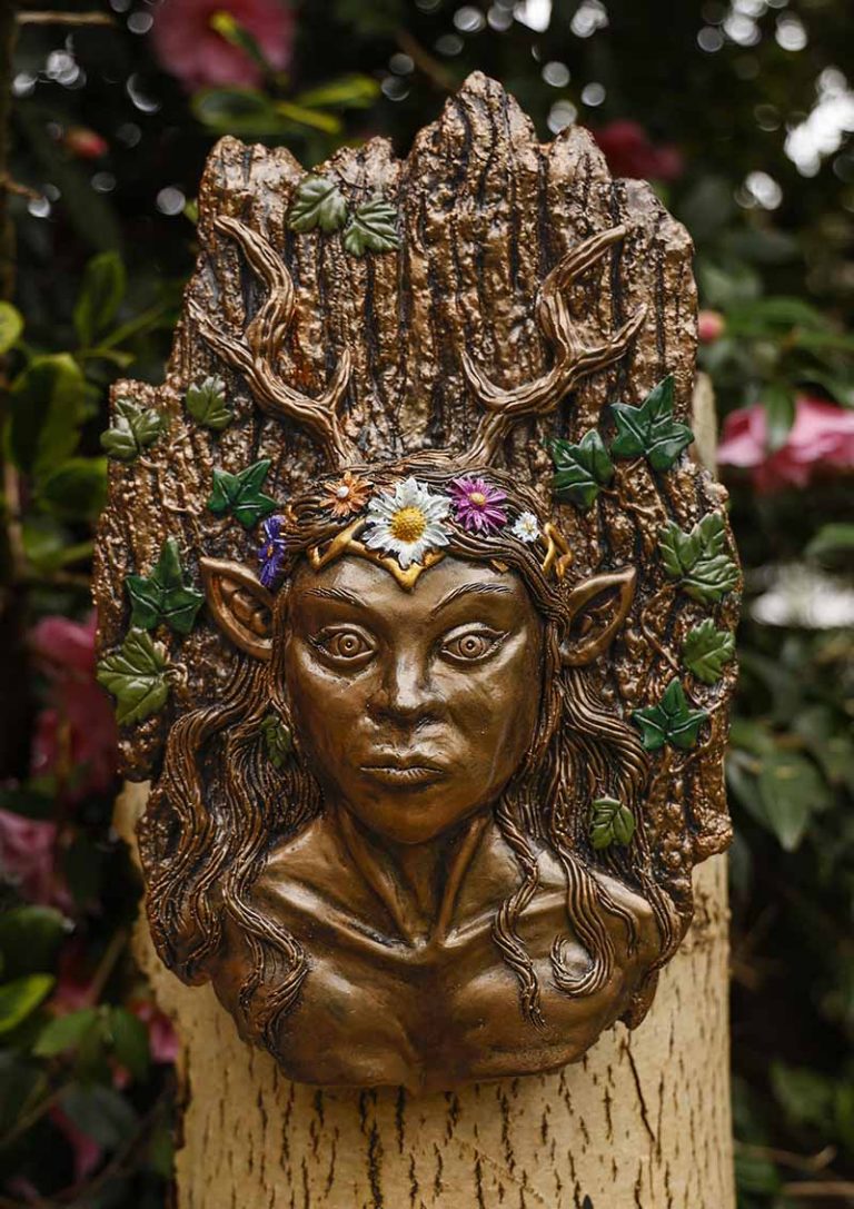l1. Lady of the Wild Wood Sculpture - Spirit of the Green Man